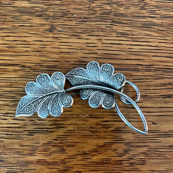 Jewelry | Beau Sterling Silver Leaf Pin | Poshmark